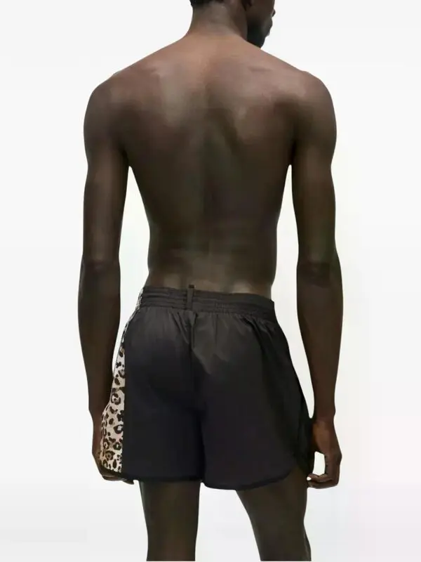 Dsquared2 Leopard-print Logo-print Swim Shorts