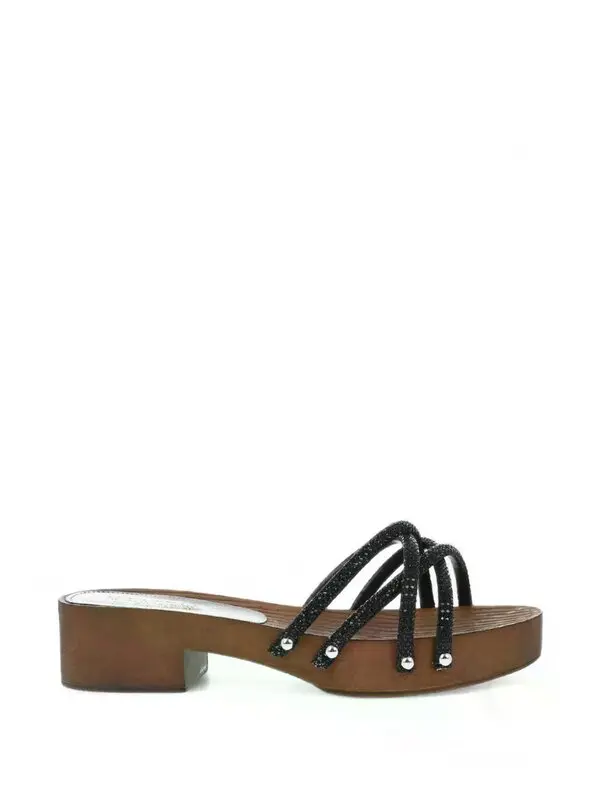 COLOUR MARKET Rhinestone Strap Sandals