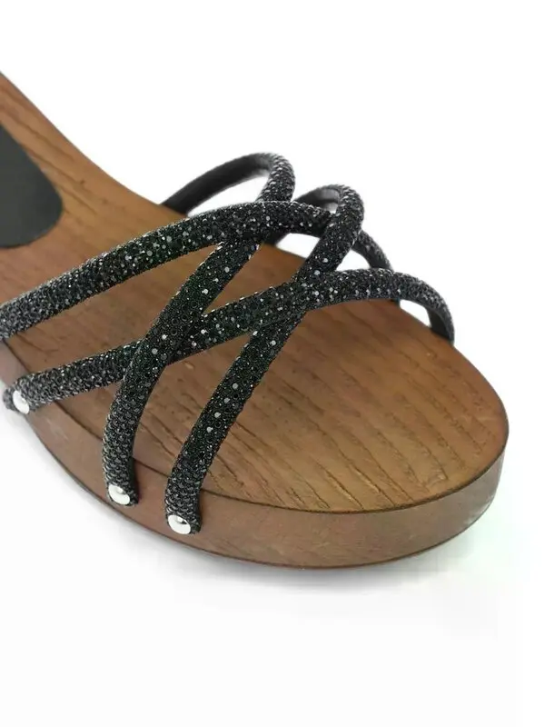 COLOUR MARKET Rhinestone Strap Sandals