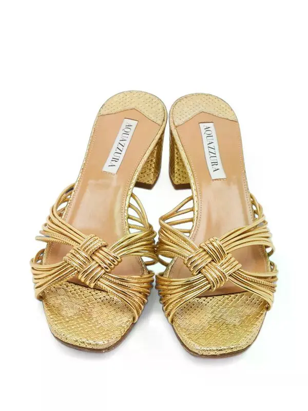 AQUAZZURA Knot-detail Block-heel Sandals