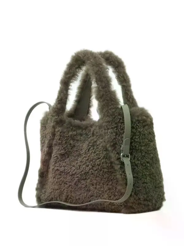 Stella McCartney Teddy-effect Logo-embroidered Tote Bag