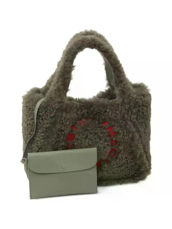 Stella McCartney Teddy-effect Logo-embroidered Tote Bag