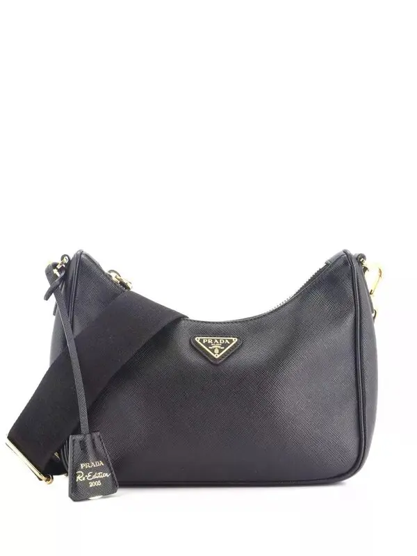 Prada Re-edition 2005 Shoulder Bag Saffiano Leather - Black