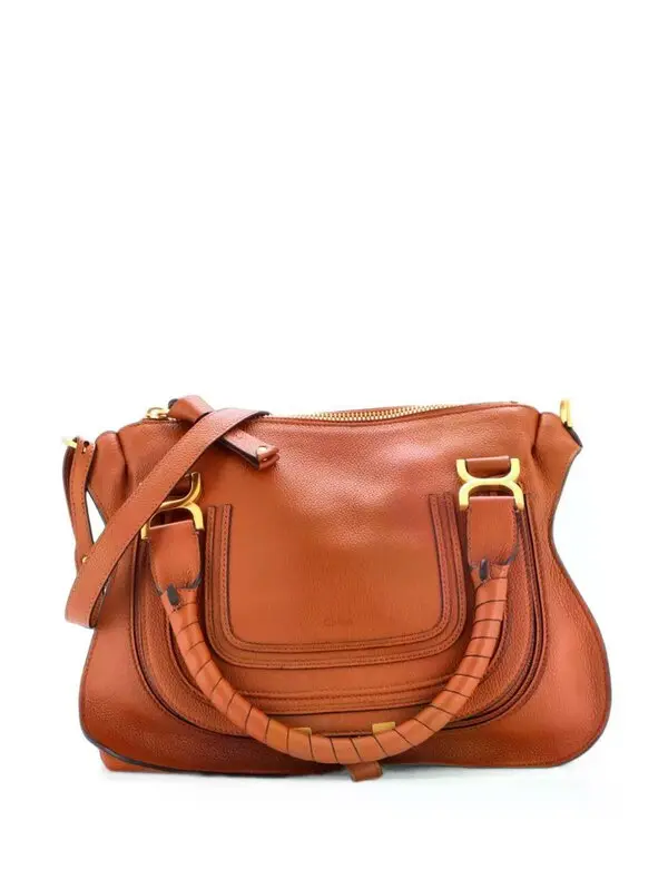 Chloé Marcie Leather Medium Satchel - Brown