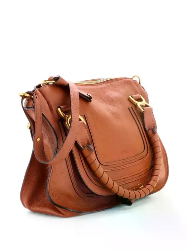 Chloé Marcie Leather Medium Satchel - Brown