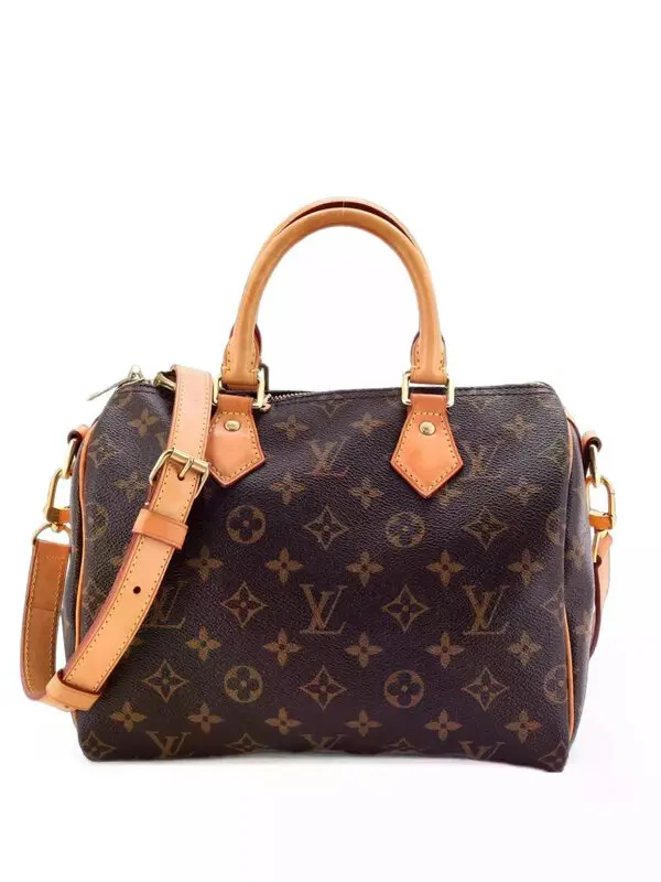 LOUIS VUITTON Monogram Canvas Speedy Bandouliere Satchel - Brown