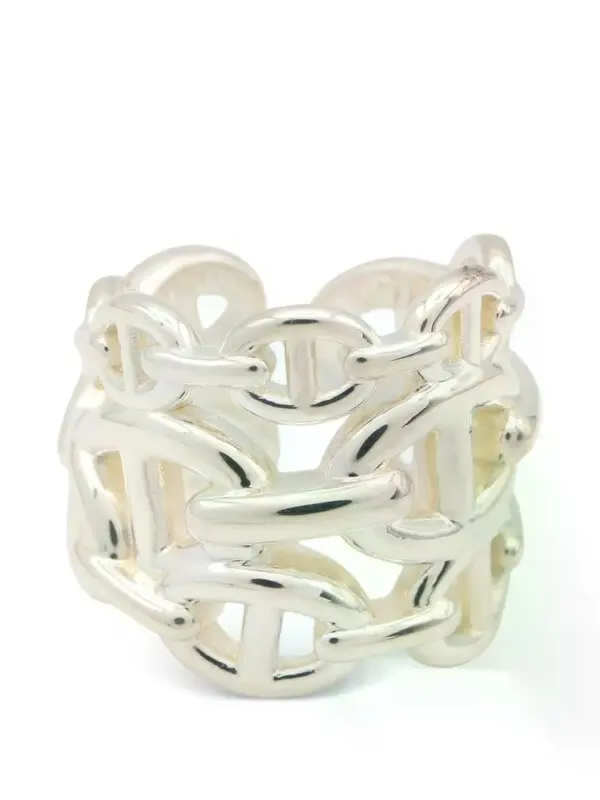 Hermès Chaîne D'ancre Enchene Gm Ring - Silver