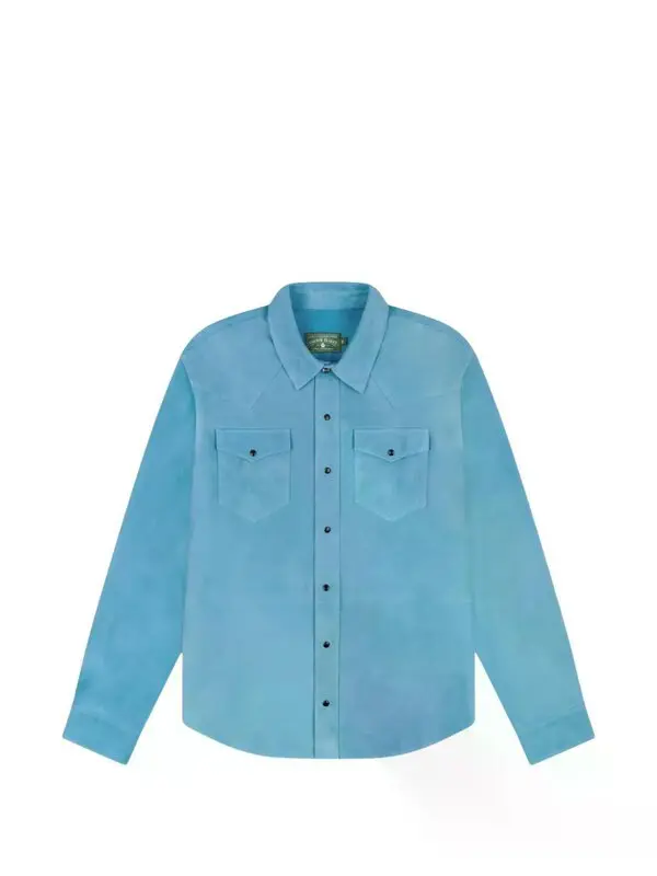 DENIM TEARS Western Suede Shirt - Blue