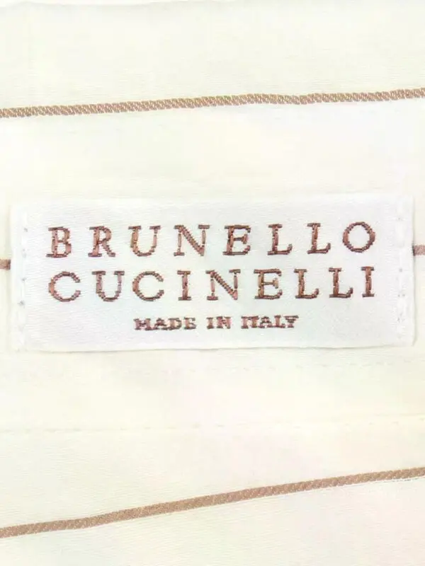 Brunello Cucinelli 2010s Striped Short-sleeve Shirt - Neutrals