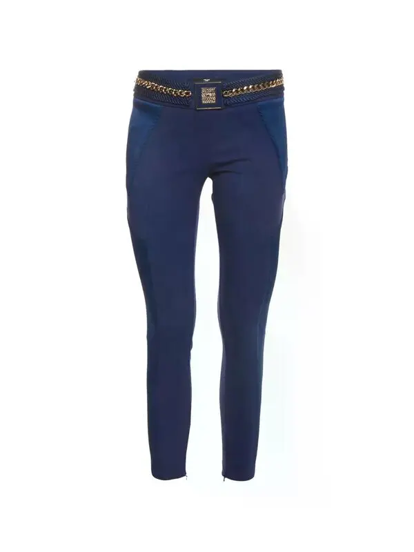 Elisabetta Franchi Logo-plaque Cropped Trousers