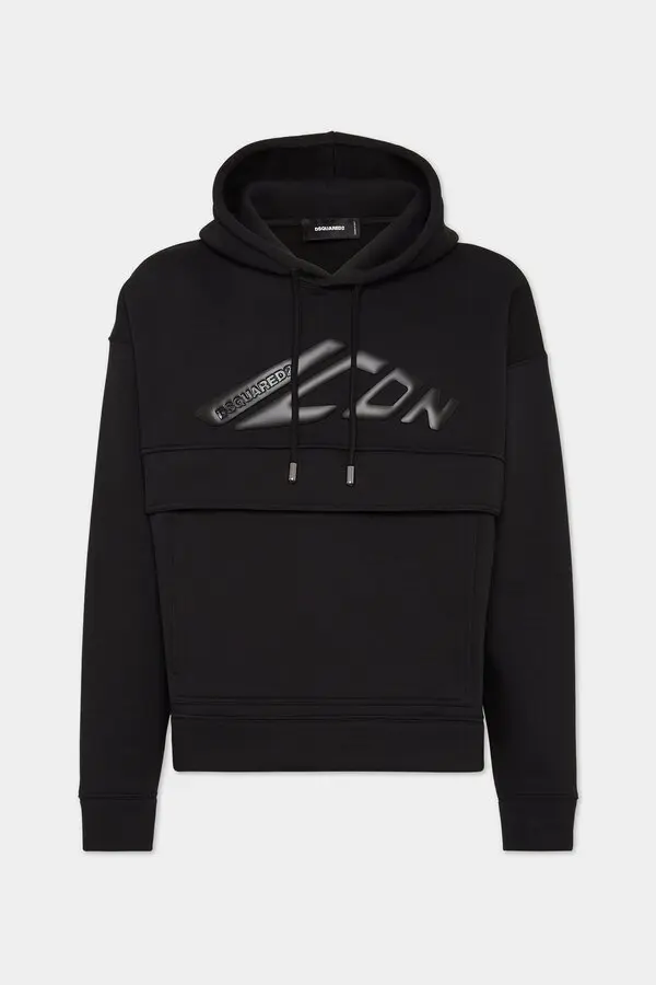 Dsquared2 Icon New Generation Loose Fit Hoodie - Black