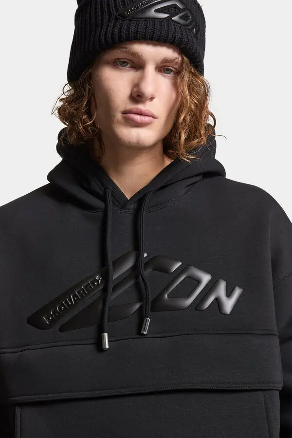 Dsquared2 Icon New Generation Loose Fit Hoodie - Black