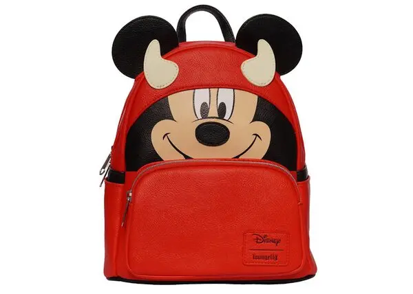 LOUNGEFLY Mickey Mouse Halloween Devil Micky Entertainment Earth Exclusive Minibackpack
