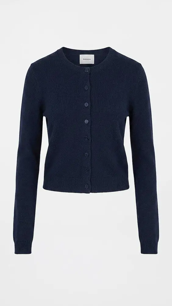 REFORMATION Clara Cashmere Crew Cardigan