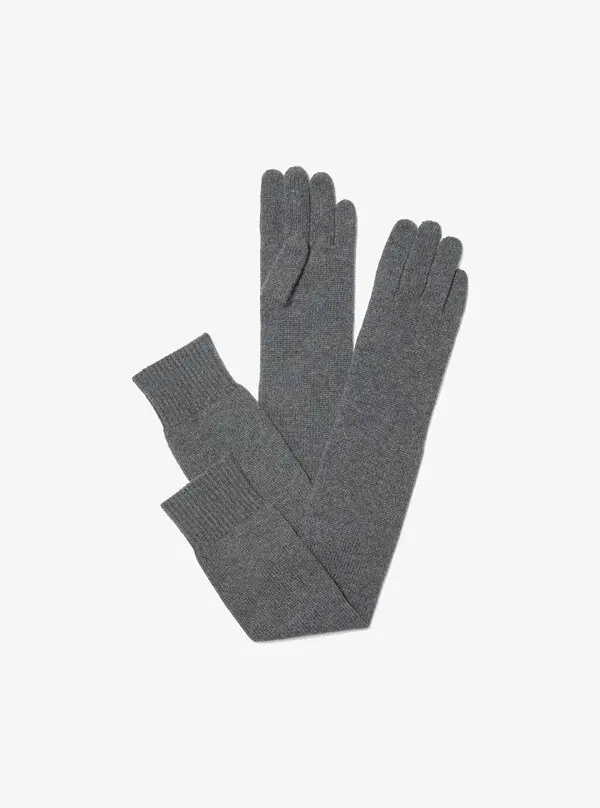Michael Kors Wool Long Gloves In By - Grey