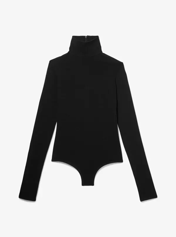 Michael Kors Stretch Viscose Turtleneck Bodysuit In Size By