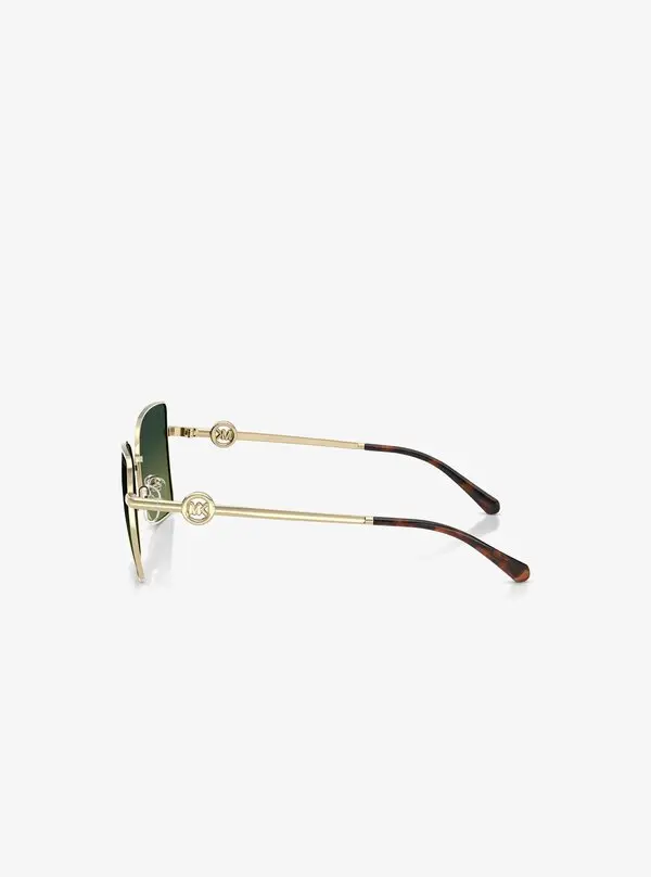Michael Kors Patra Square Frame Sunglasses - Gold