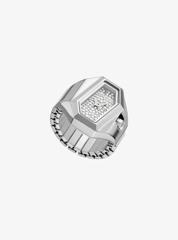 Michael Kors Suri Pavé -tone Ring Watch In By - Silver