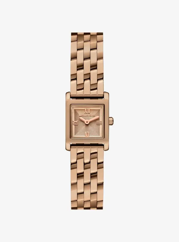 Michael Kors Micro Georgie Beige -tone Watch In By - Gold