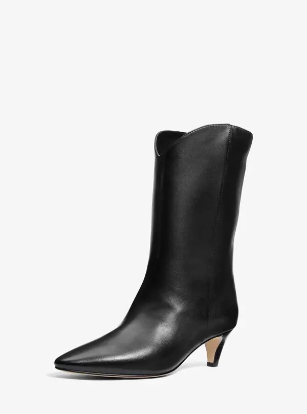 Michael Kors Daniela Leather Boot In Size By