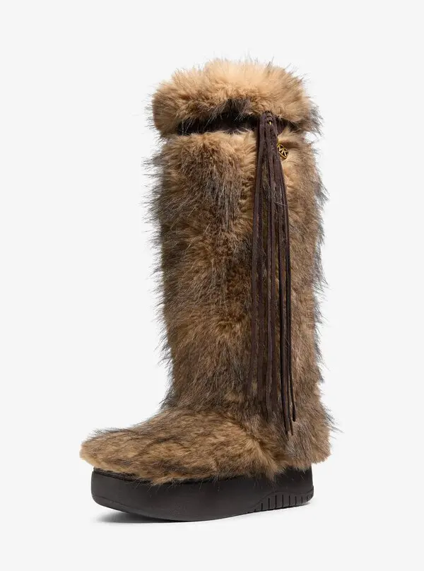 Michael Kors Starling Faux Fur Puffer Boot In Size By
