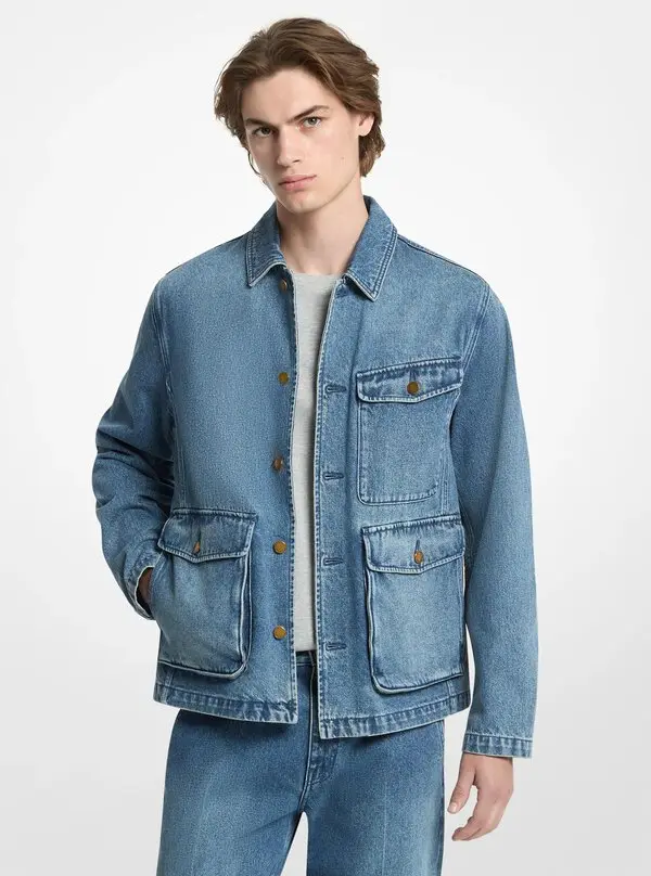 Michael Kors Denim Chore Jacket In Size By