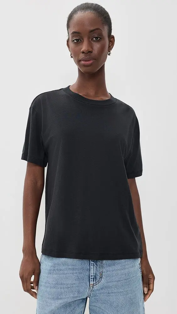 REFORMATION Liam Oversized Tee - Black