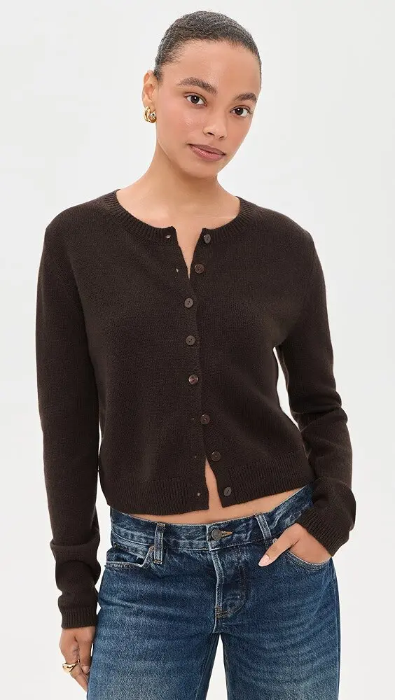 REFORMATION Clara Cashmere Crew Cardigan