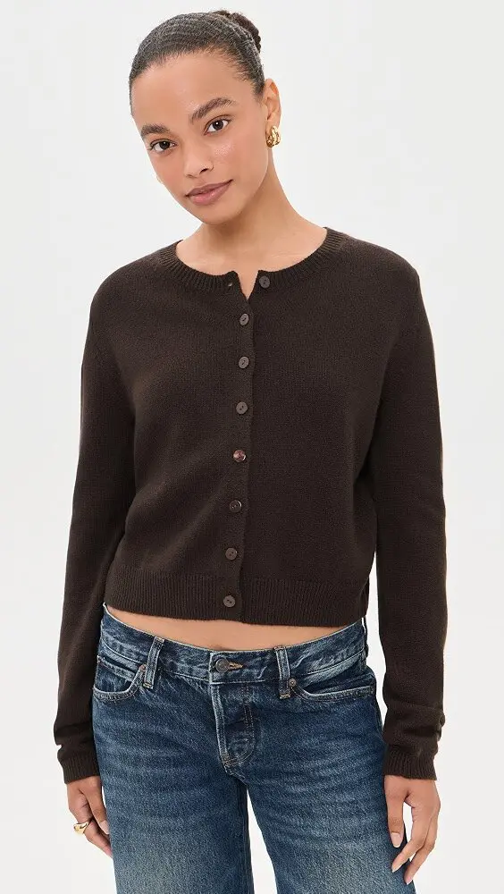 REFORMATION Clara Cashmere Crew Cardigan