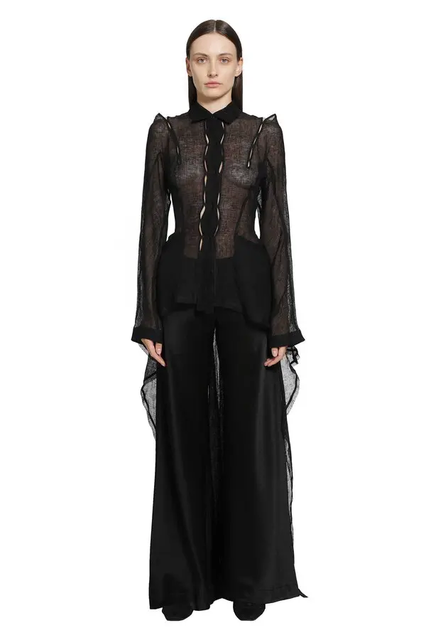 YEHUAFAN Linen Long Dress