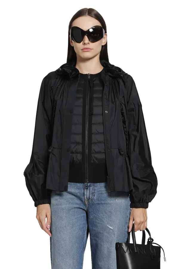 Moncler Imaginaire Canvas Short Parka - Black
