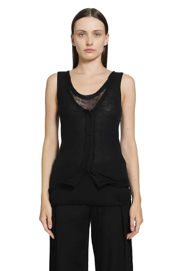 YEHUAFAN After-washed Cashmere Tank Top