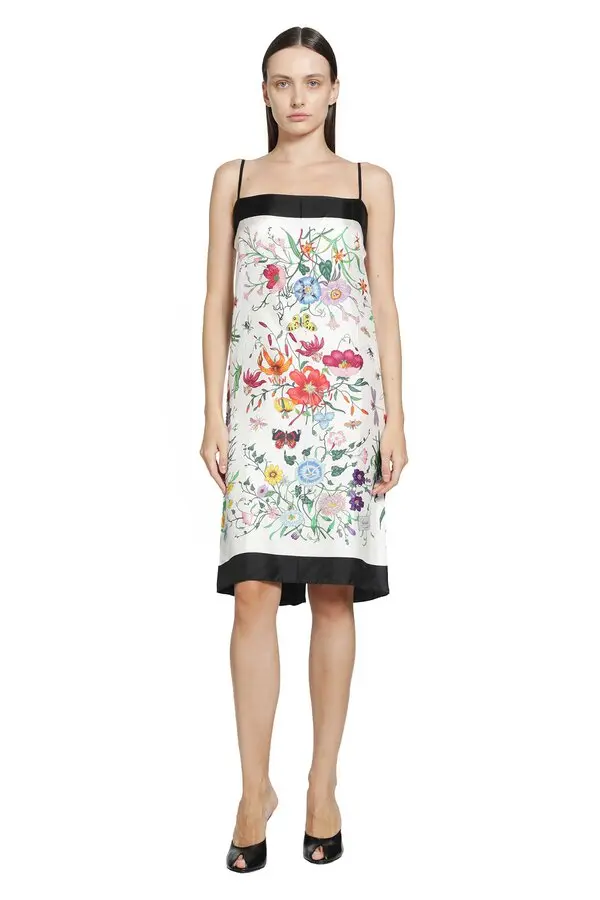 Gucci Printed Silk Twill Dress - Multicolor
