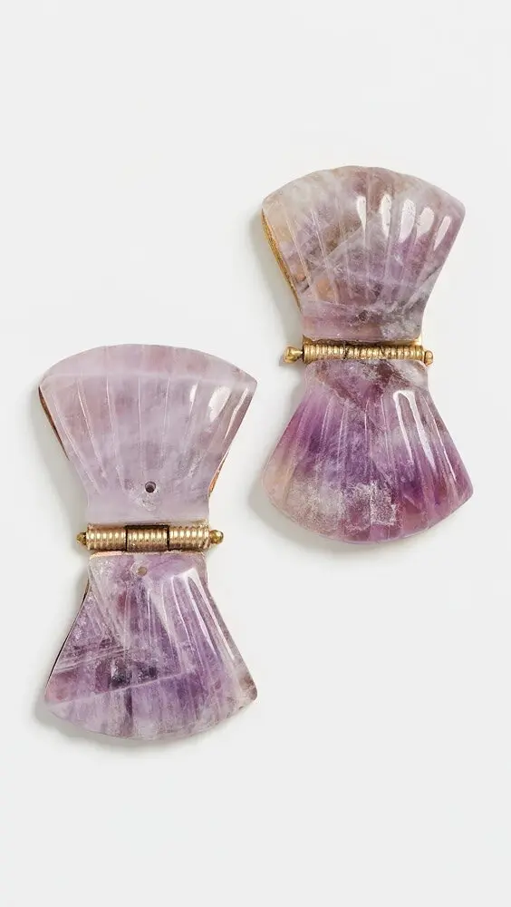 Shashi Gemstone Shell Earrings
