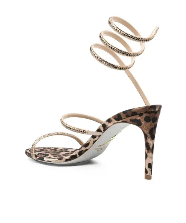 Rene Caovilla Cleo Leopard-print Sandals