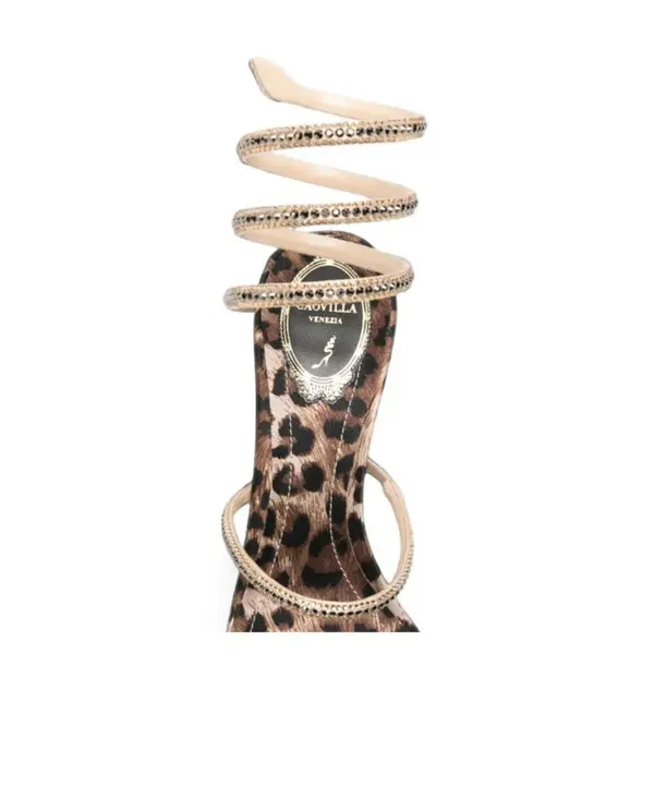 Rene Caovilla Cleo Leopard-print Sandals