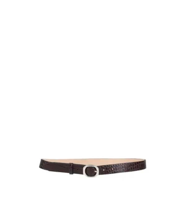 Rag & Bone Crocembossed Leather Belt - Black