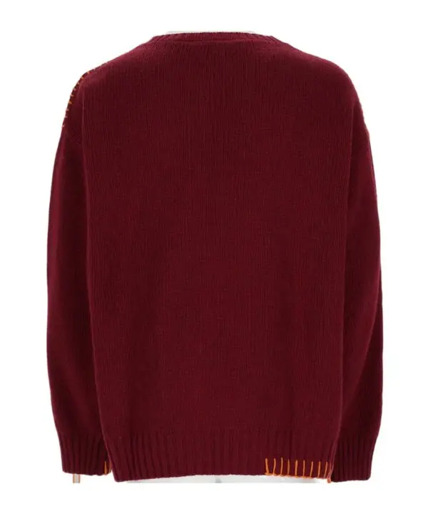 AMISH SUPPLIES Contrast Stitch Knitted Sweater