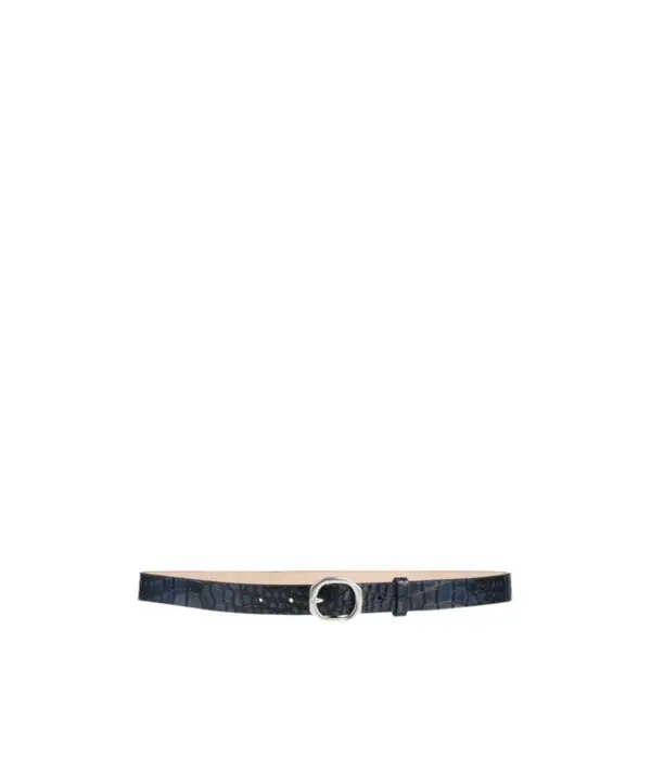Rag & Bone Crocembossed Leather Belt - Blue