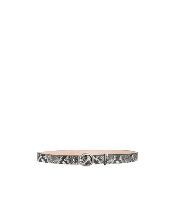 Rag & Bone Snakeprint Leather Belt - Ivory