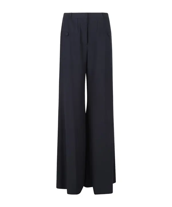 Vivetta Wide-leg Trousers With Slits In Crepe