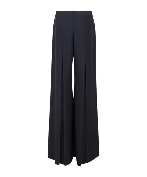 Vivetta Wide-leg Trousers With Slits In Crepe