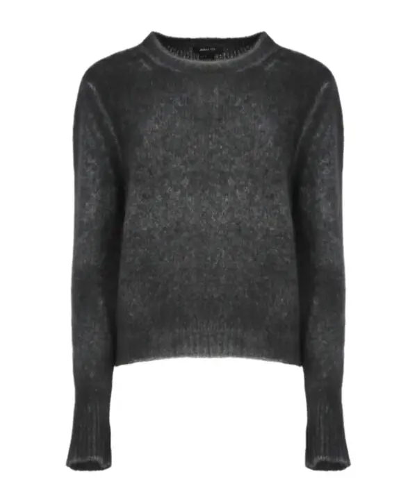 Avant Toi Brushed Long-sleeve Knitted Sweater - Black