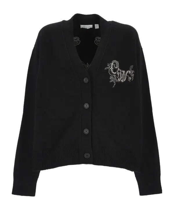 Off-White Embroidered Long-sleeve Cardigan