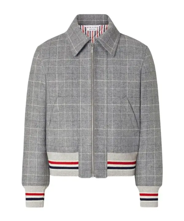 Thom Browne Windowpane Houndstooth Tweed Jacket