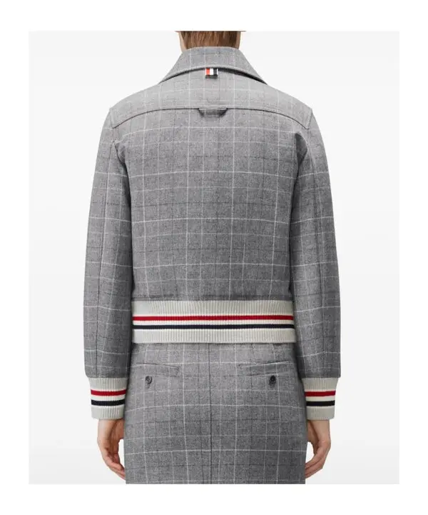 Thom Browne Windowpane Houndstooth Tweed Jacket