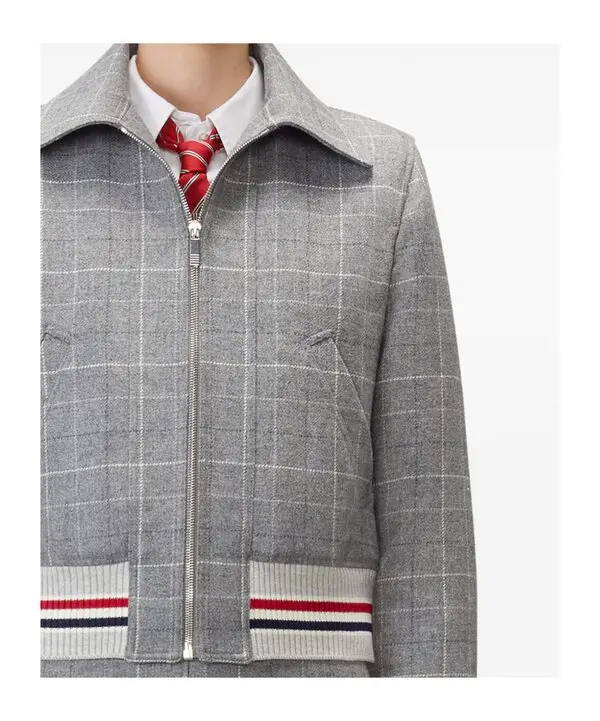 Thom Browne Windowpane Houndstooth Tweed Jacket