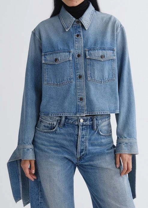 AGOLDE Cropped Denim Shirt Jacket