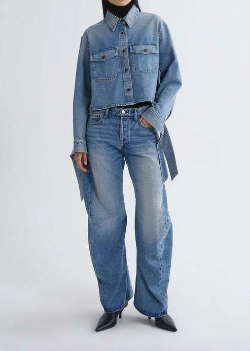 AGOLDE Cropped Denim Shirt Jacket