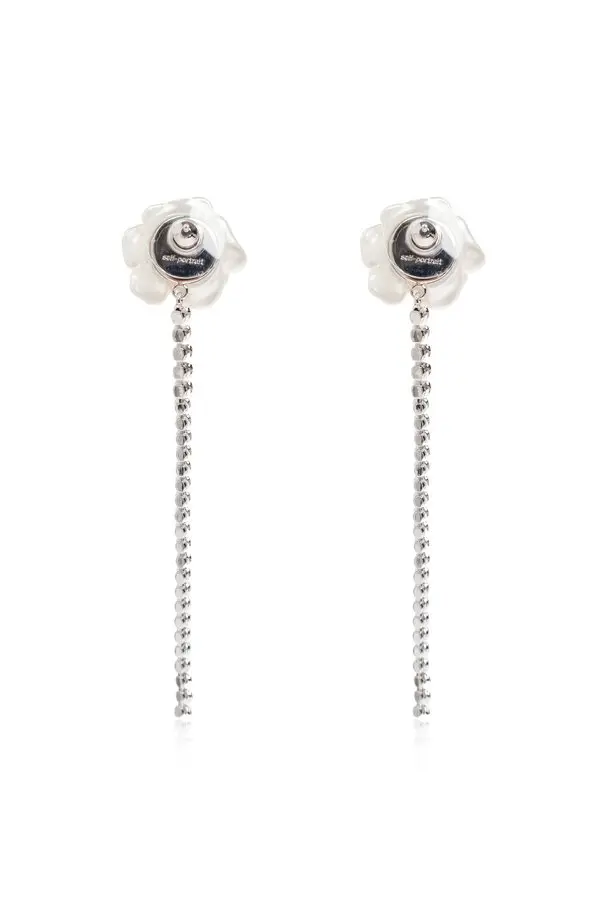 SELF-PORTRAIT Long Crystal Earrings